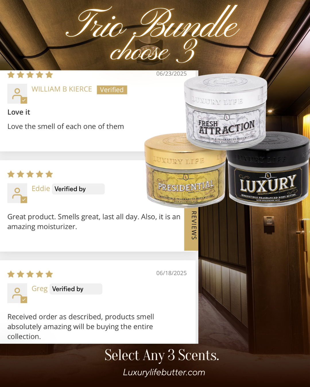 Luxury Body Butter Trio Bundle | 3 Signature Scents, Gift-Ready ...